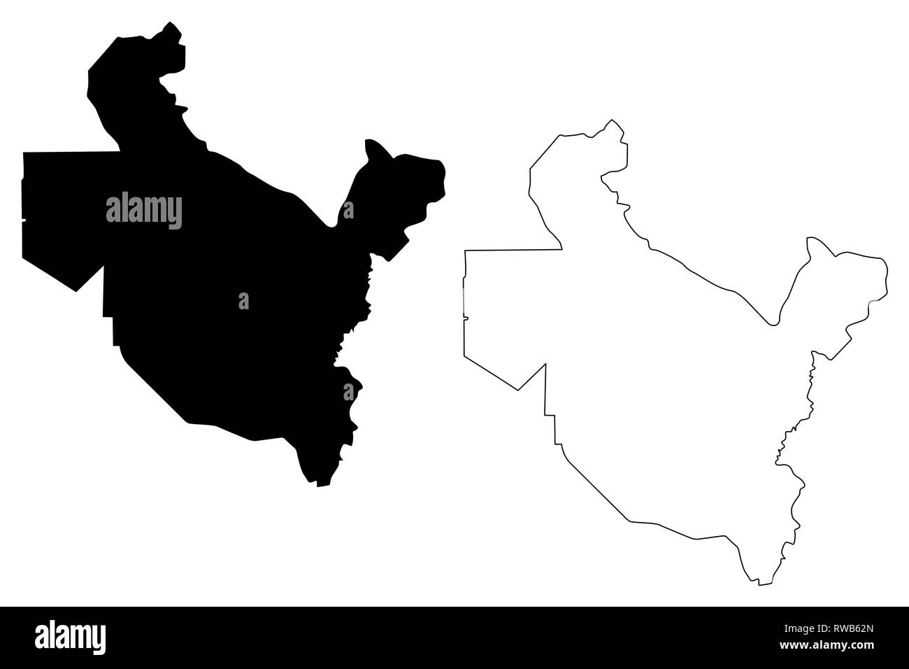 Saladin Governorate (Republic of Iraq, Governorates of Iraq) map vector ...