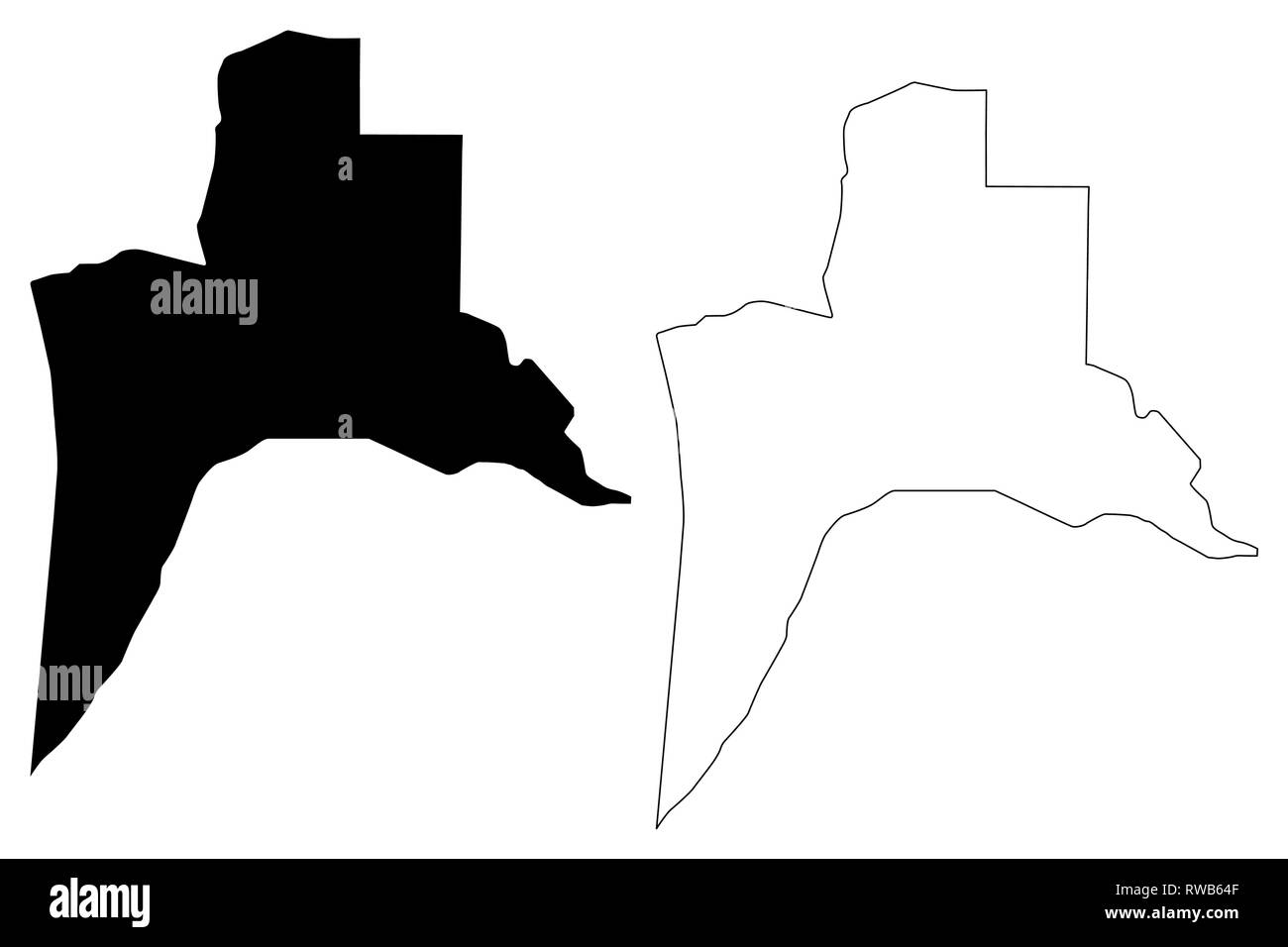 Basra Governorate (Republic of Iraq, Governorates of Iraq) map vector ...
