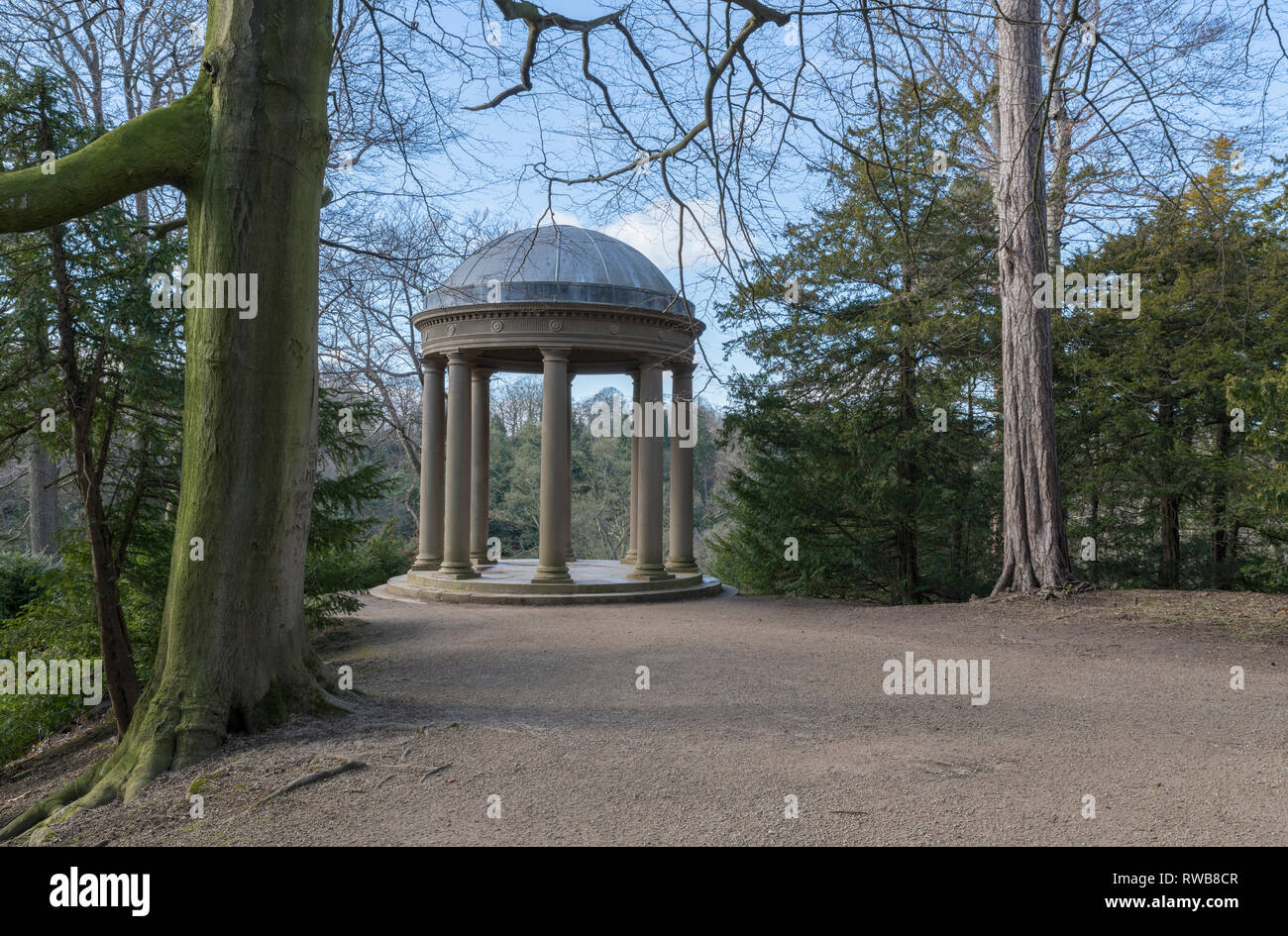 Small Temple at Fountains Abbey, Ripon, North Yorkshire Stock Photo - Alamy