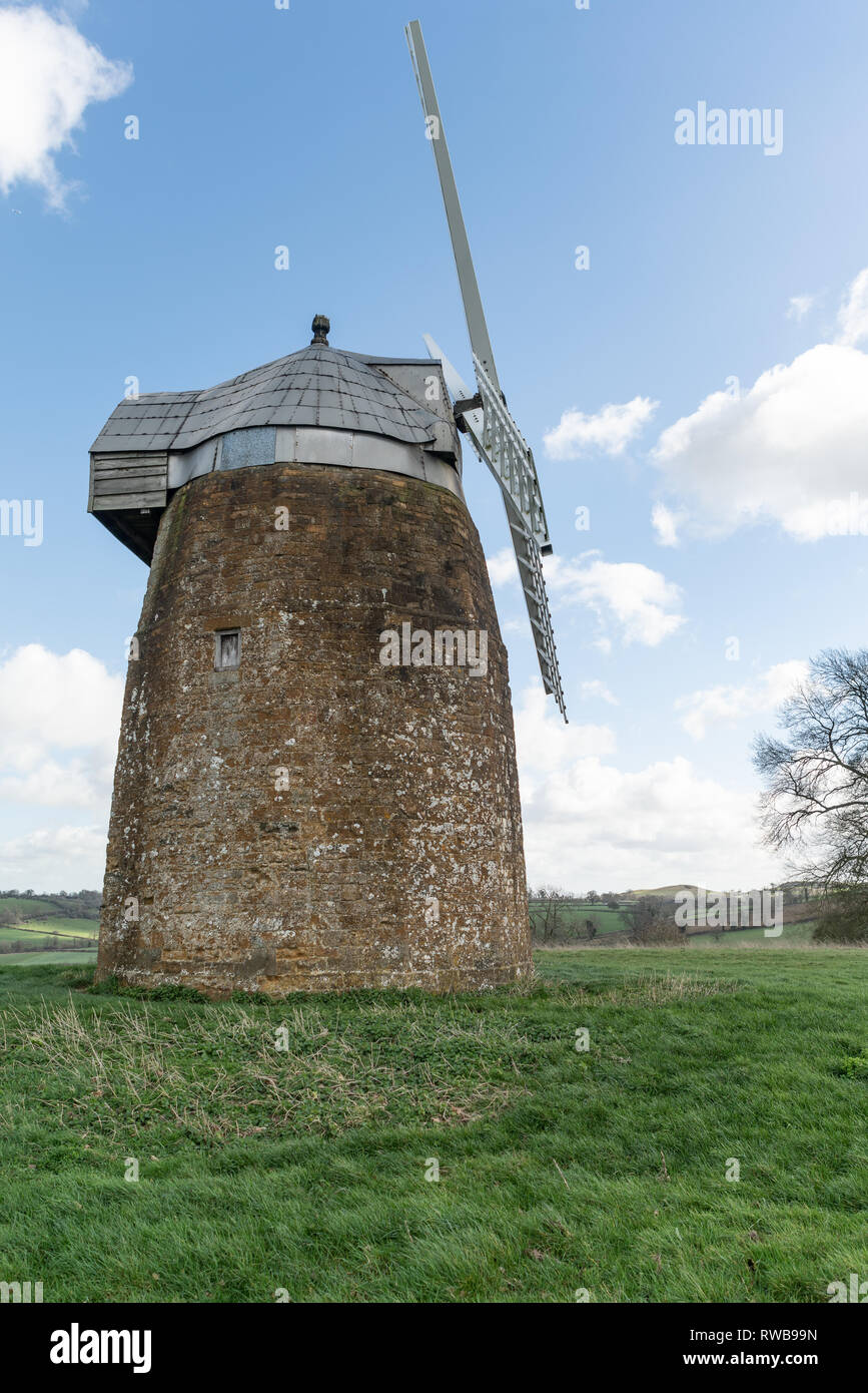 Upper Tysoe Windmill 18th century restored in the 1970s. An example of ...