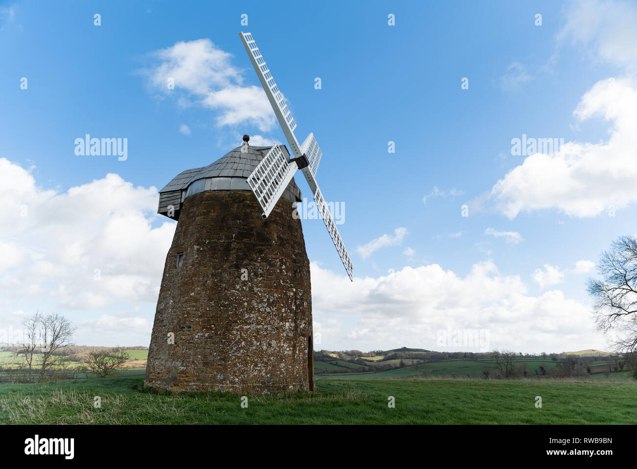 Upper Tysoe Windmill 18th century restored in the 1970s. An example of ...