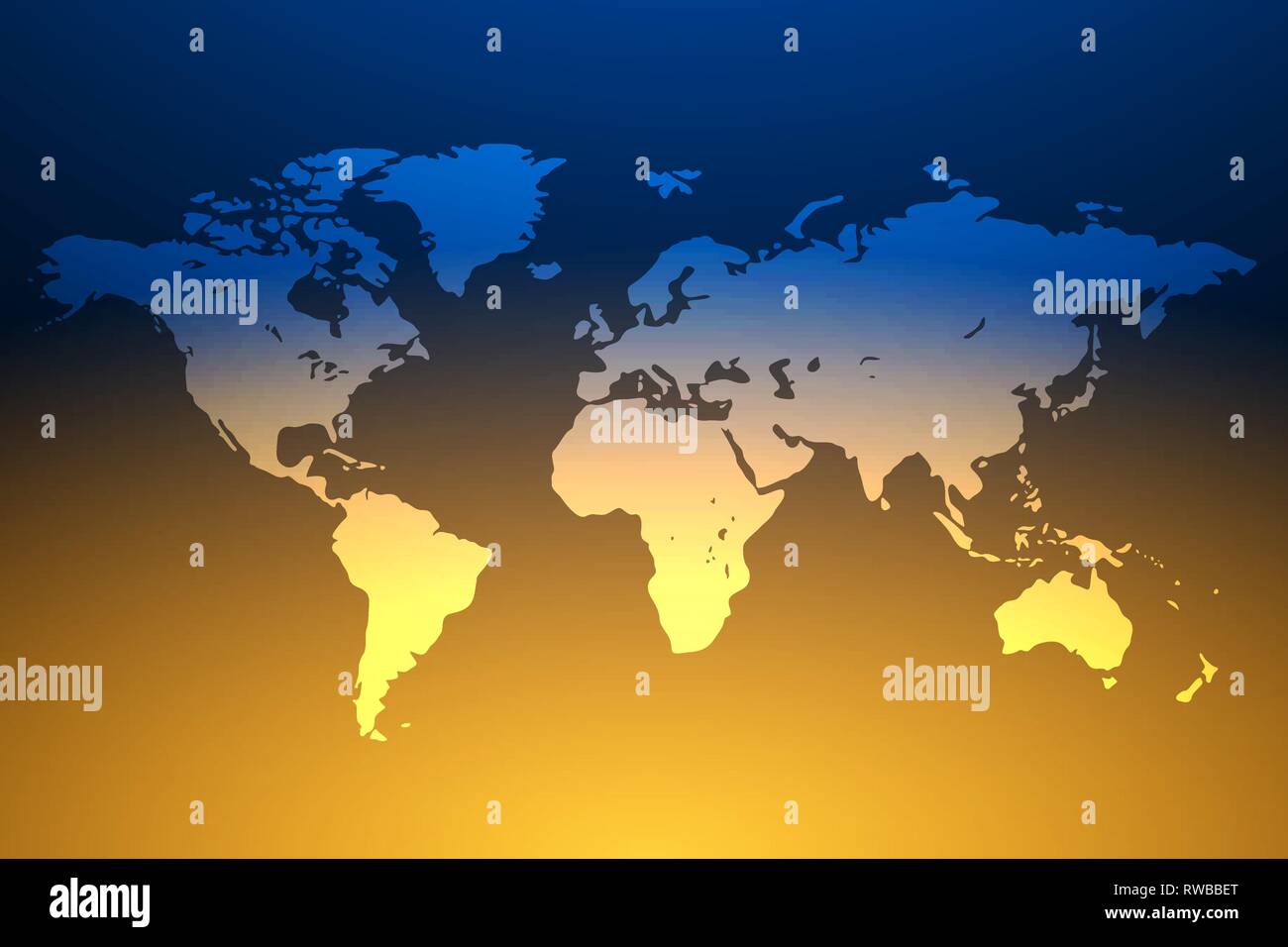 Blue and orange global map background, vector, illustration, eps file ...