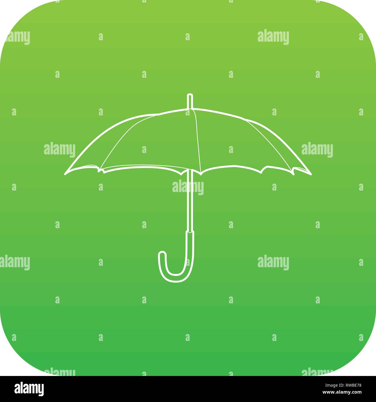 Protection umbrella icon green vector Stock Vector Image & Art - Alamy