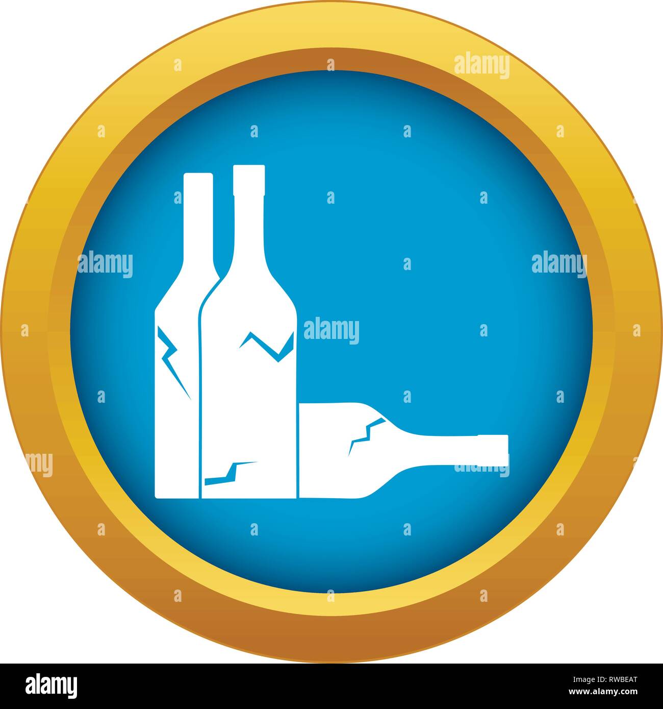 Bottles icon blue vector isolated Stock Vector Image & Art - Alamy
