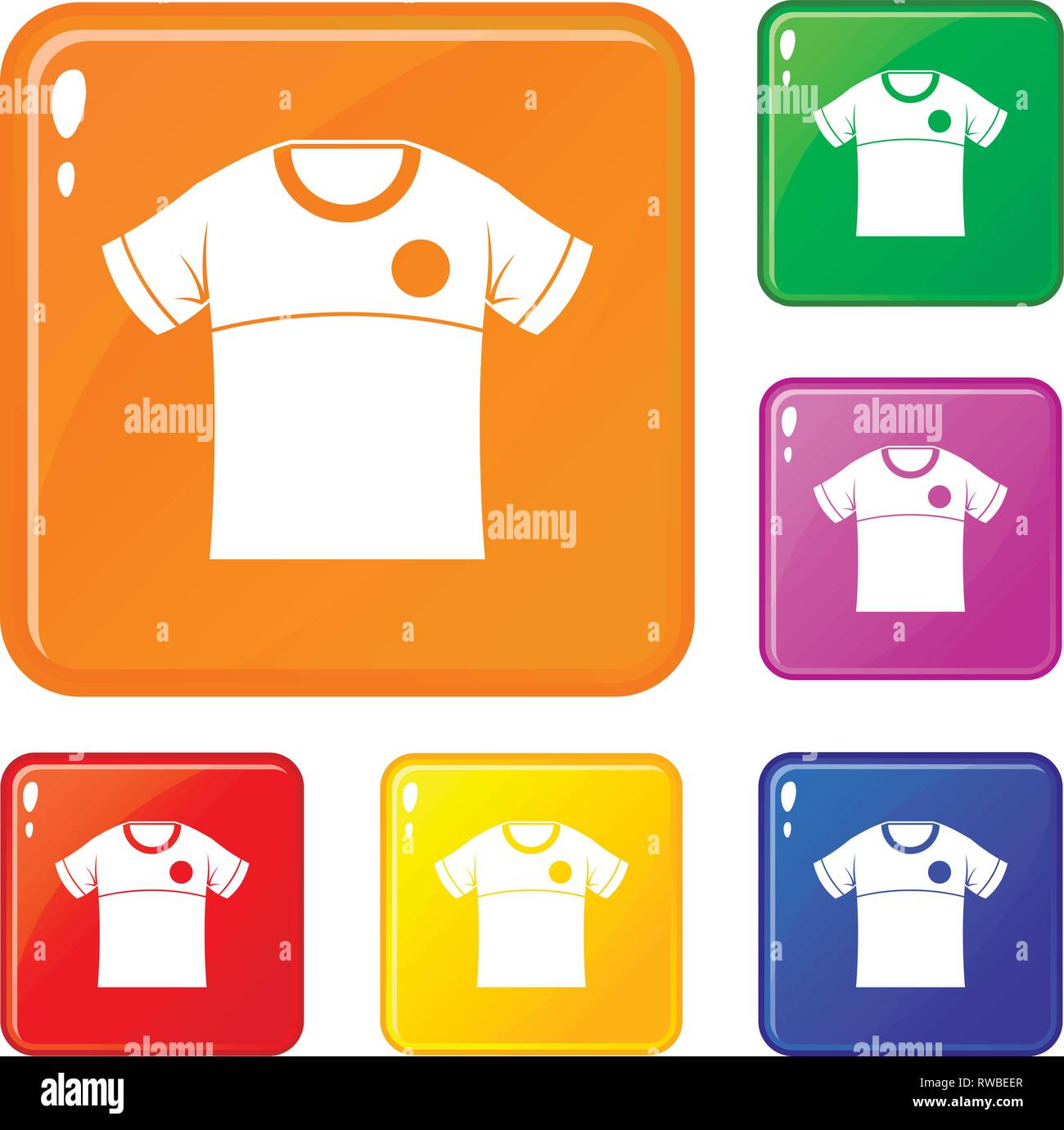 Shirt icons set vector color Stock Vector Image & Art - Alamy