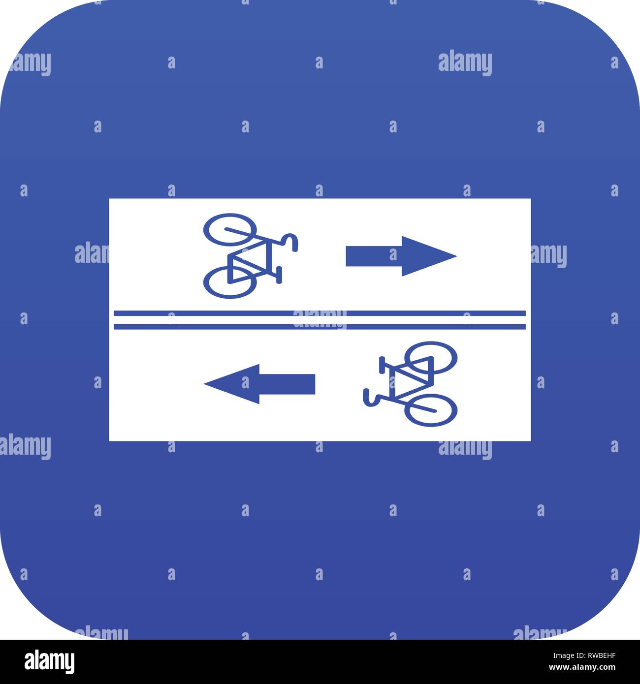 Road for cyclists icon digital blue Stock Vector Image & Art - Alamy
