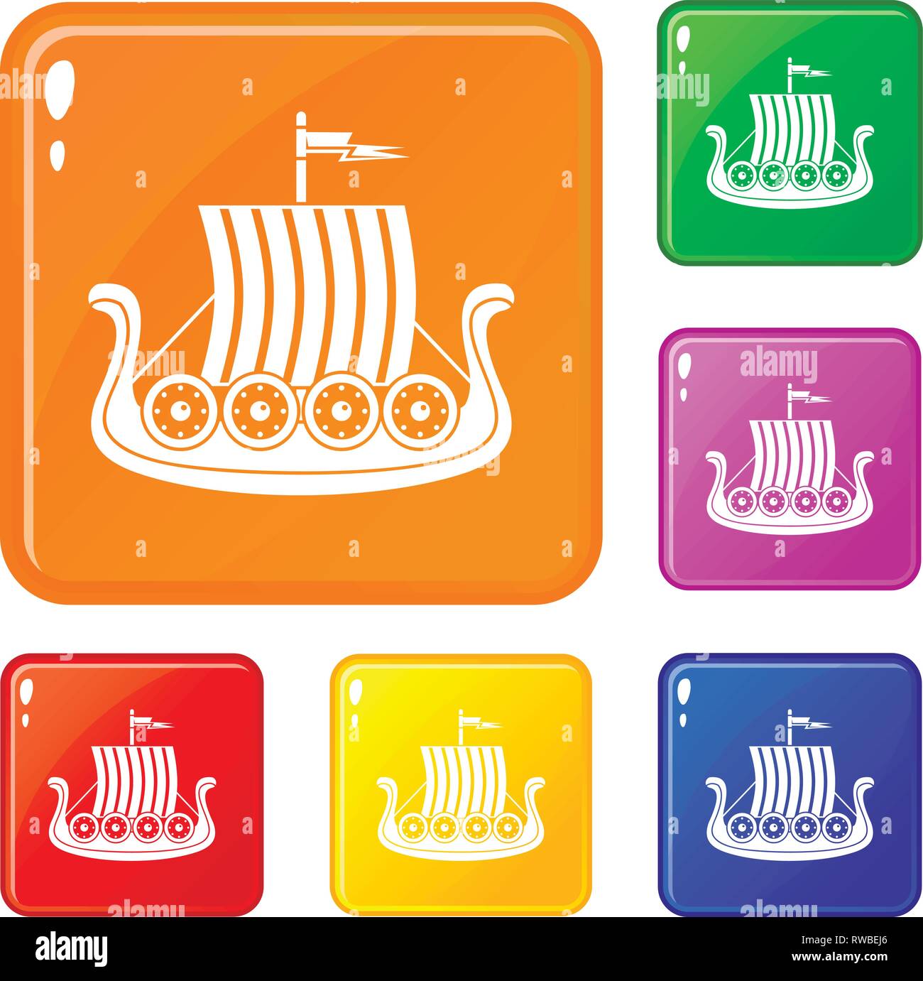 Sail icons set vector color Stock Vector Image & Art - Alamy