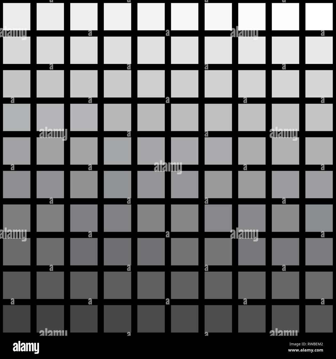 Vector black and white square checkered gradient background or texture ...