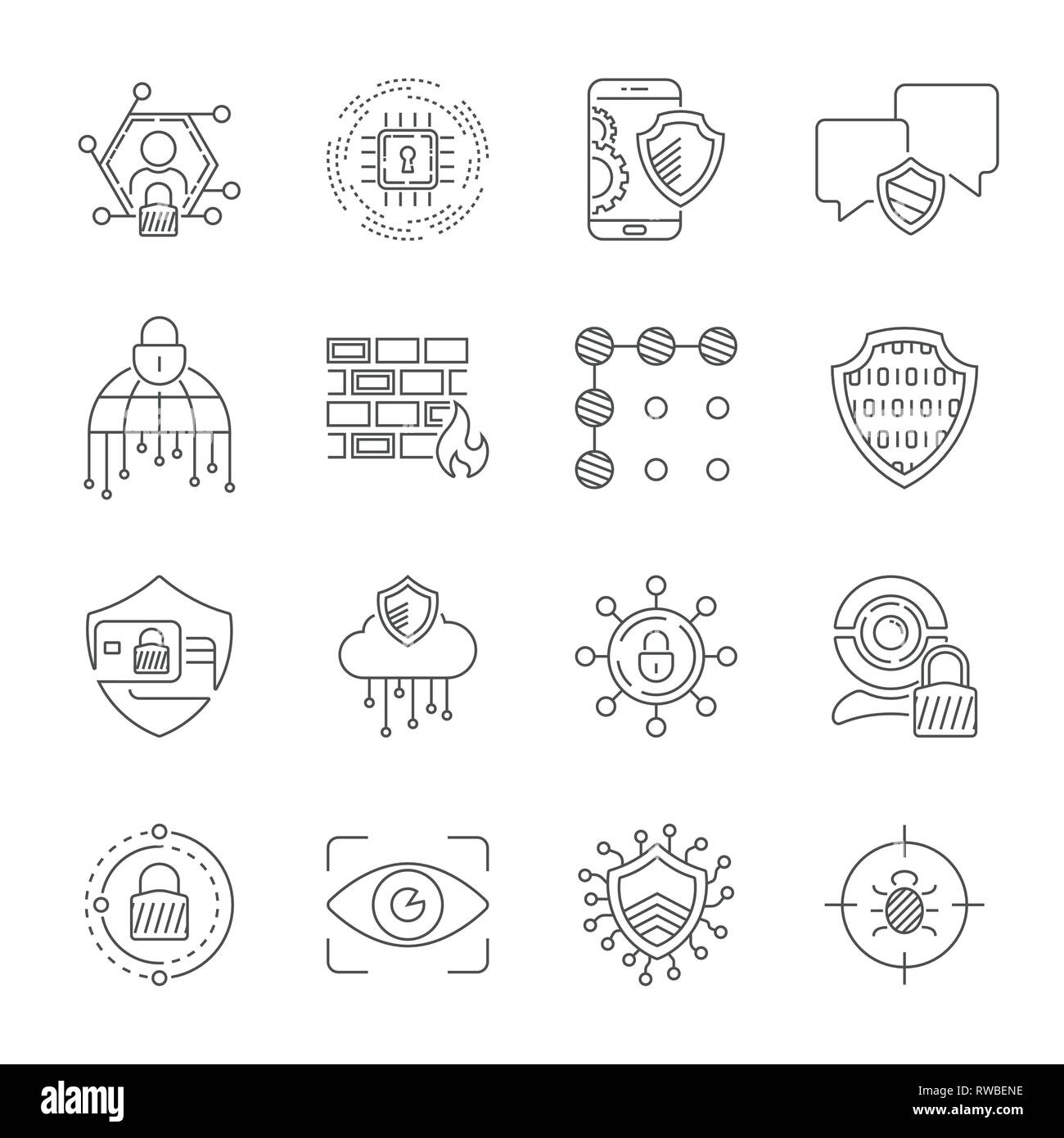 Protection personal information cookie Stock Vector Images - Alamy