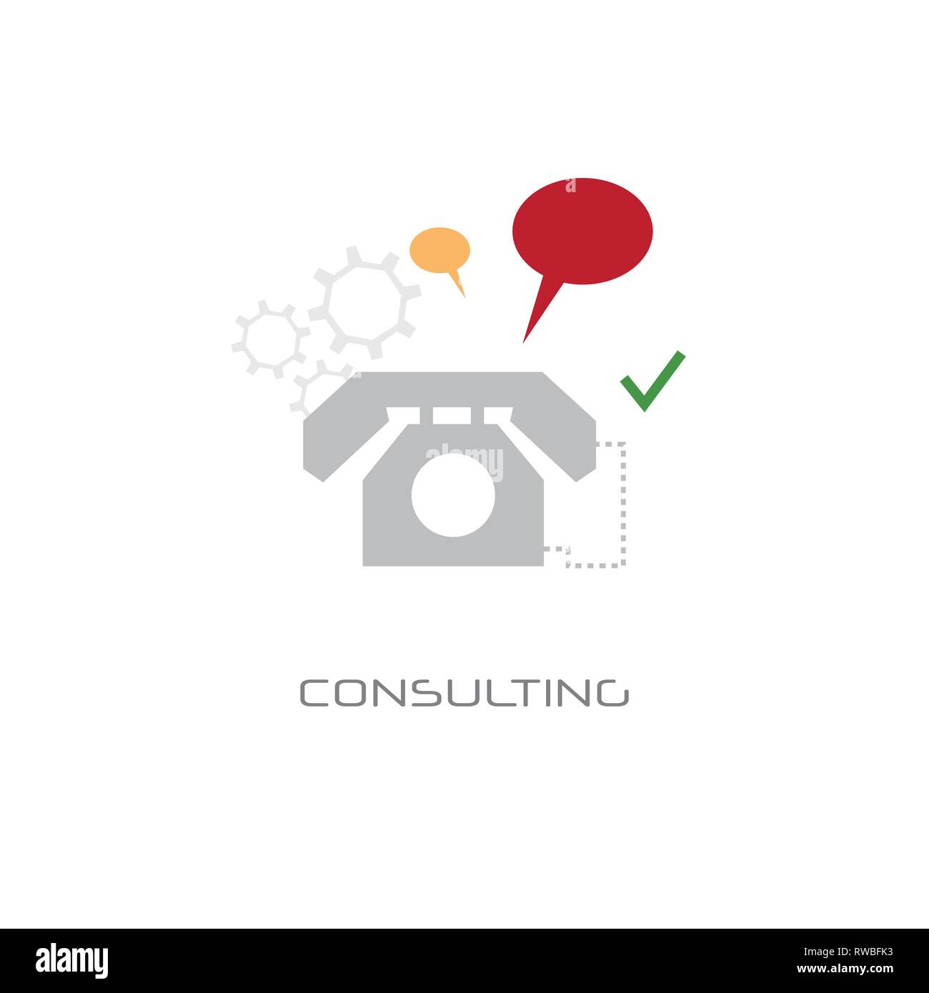 customer consulting support service concept chat bubble speech online ...