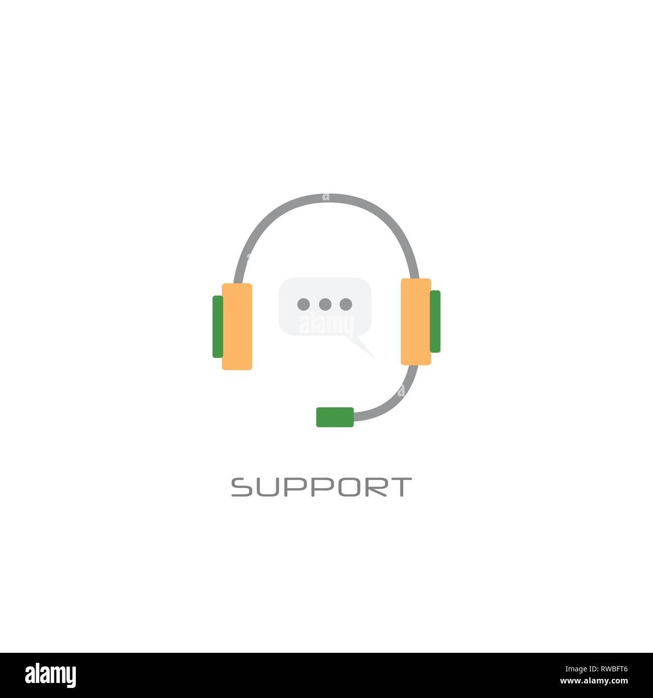 call center customer consulting support service concept line style ...