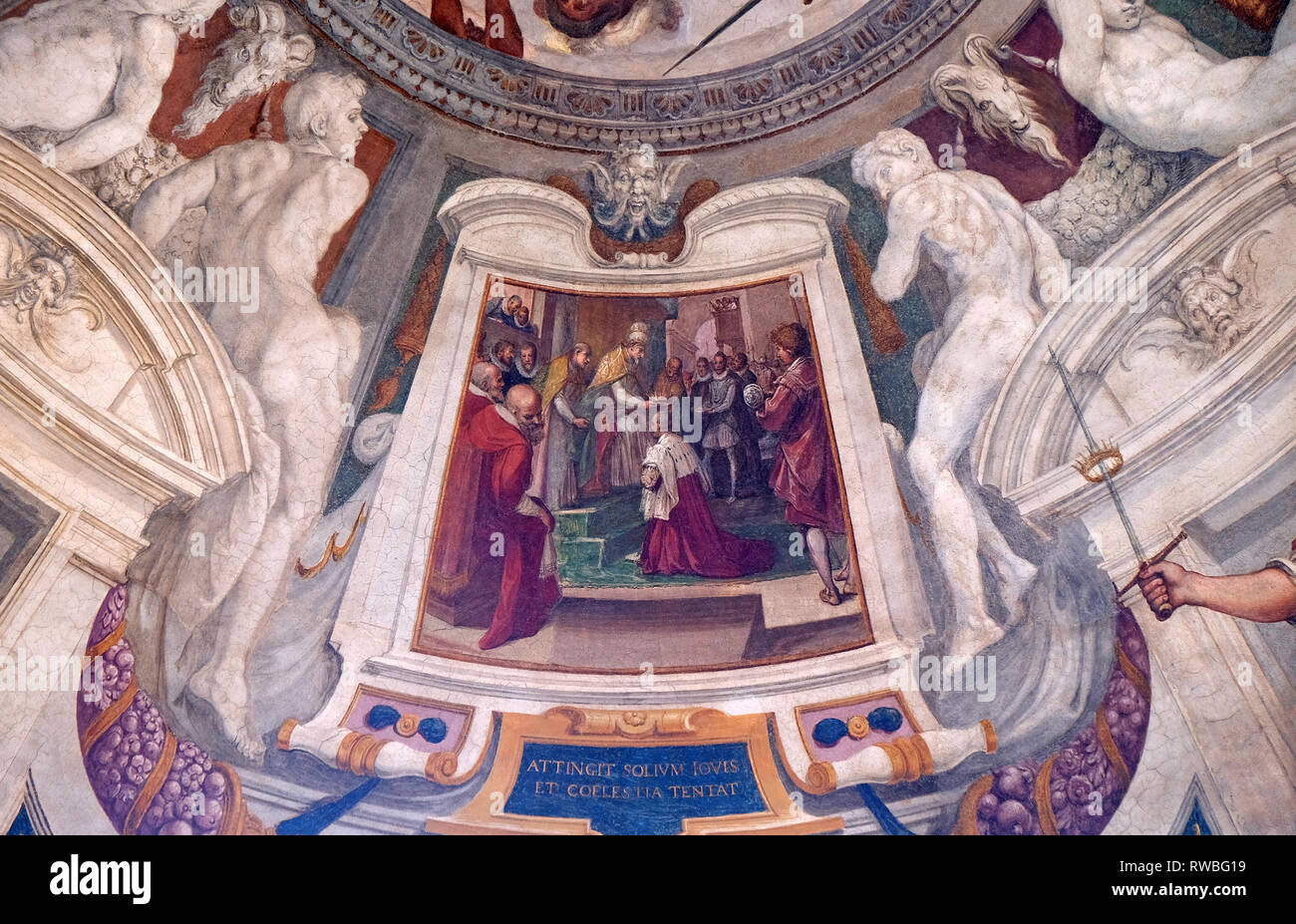 Episodes of the life of Cosimo I de 'Medici fresco by Bernardino ...