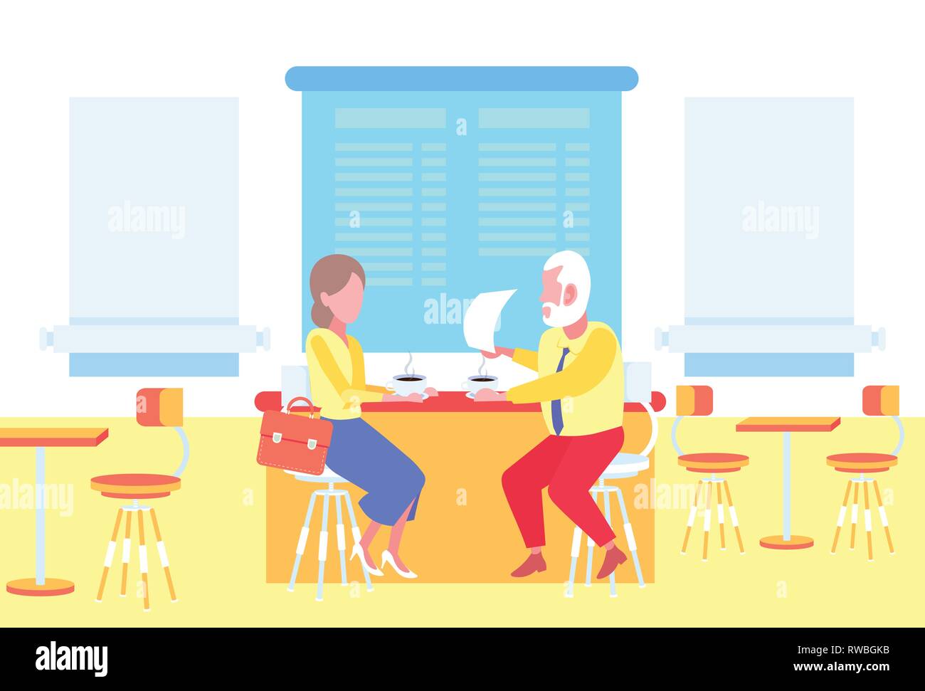 Signing contract cartoon Stock Vector Images - Alamy