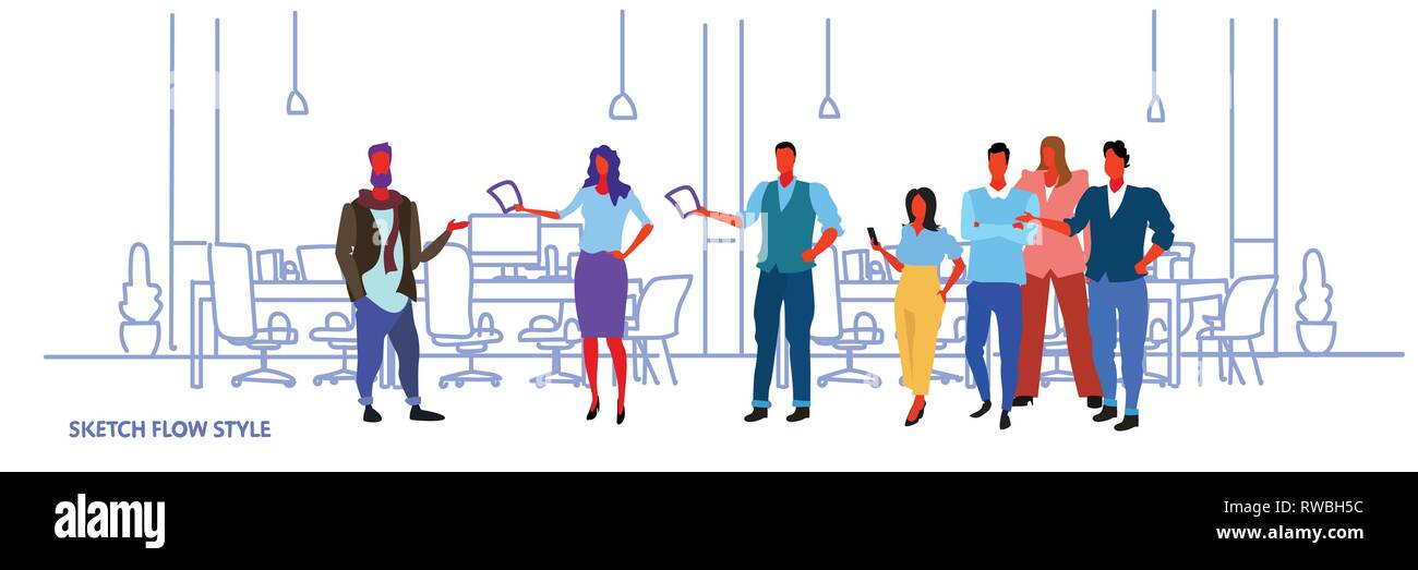 business people meeting conference creative office workplace co-working ...