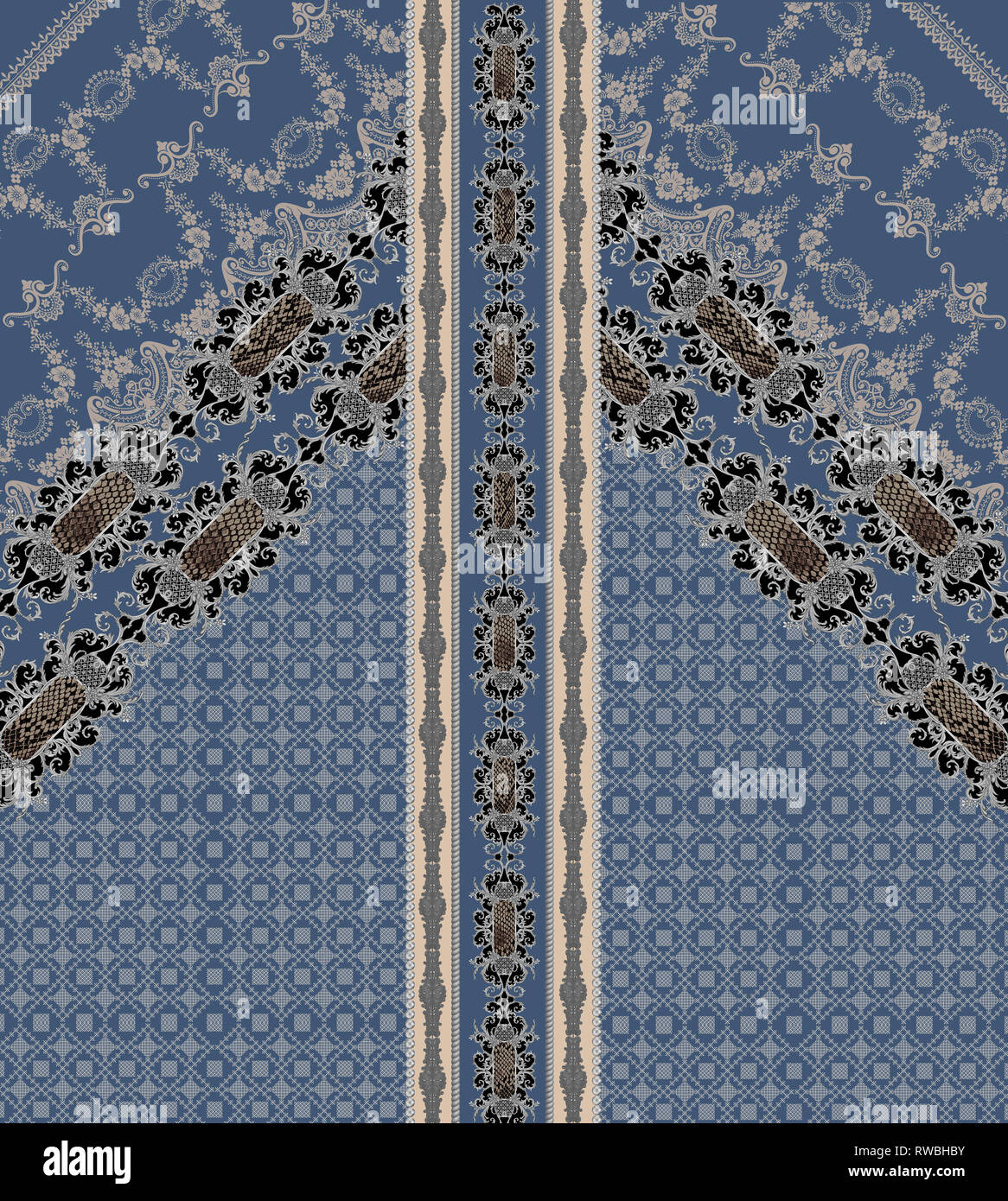 Baroque pattern border hi-res stock photography and images - Alamy