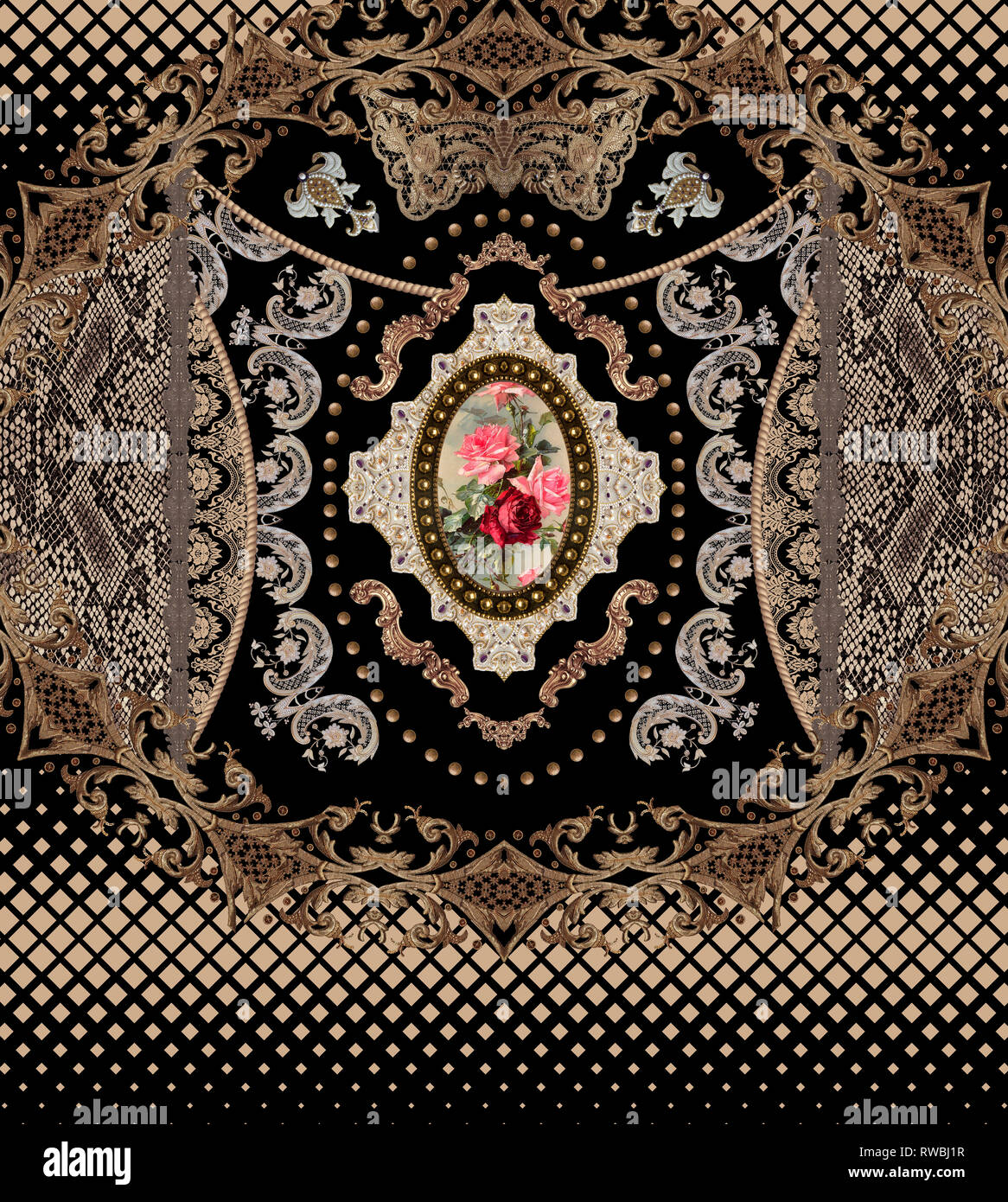 Baroque texture hi-res stock photography and images - Alamy