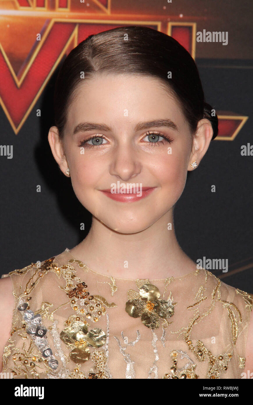Mckenna Grace 03/04/2019 The World Premiere of "Captain Marvel" held at ...