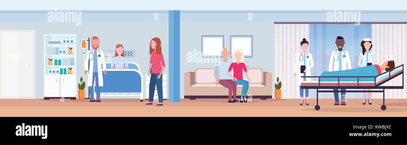 Bed patient elderly Stock Vector Images - Alamy