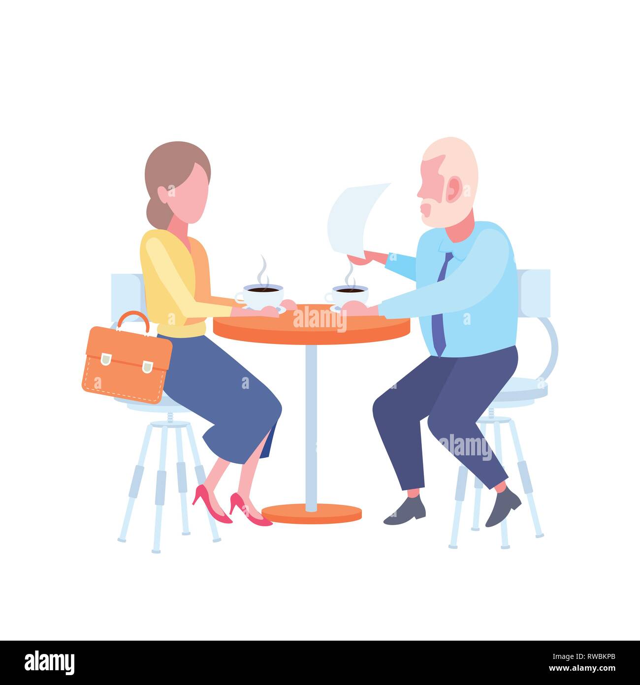 Signing contract cartoon Stock Vector Images - Alamy