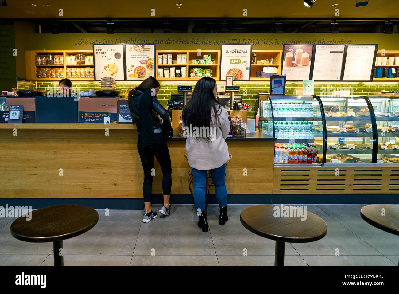 DUSSELDORF, GERMANY - CIRCA OCTOBER, 2018: Starbucks coffee shop in ...