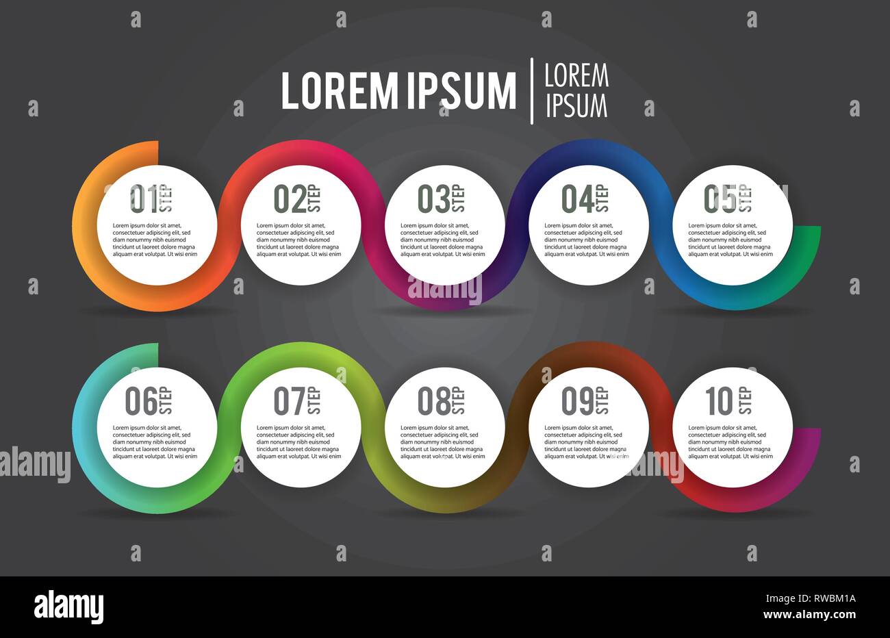business infographic process plan report Stock Vector Image & Art - Alamy