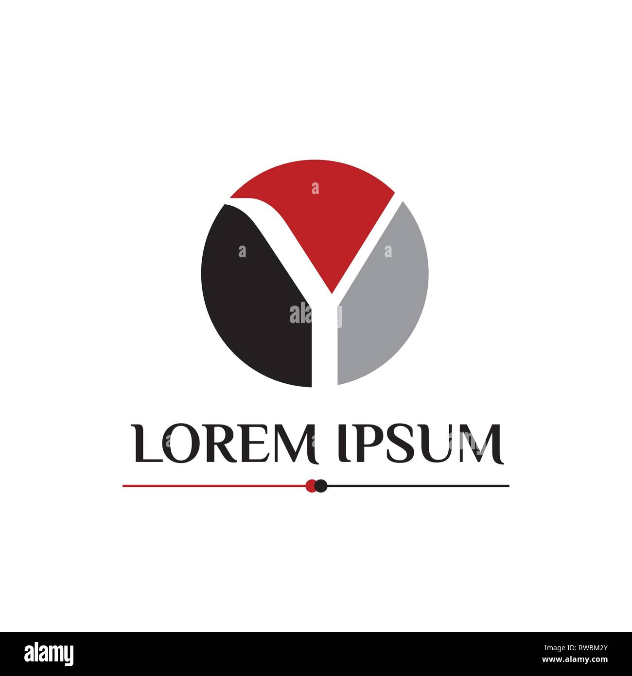 Y letter black and red vector logo design Stock Vector Image & Art - Alamy
