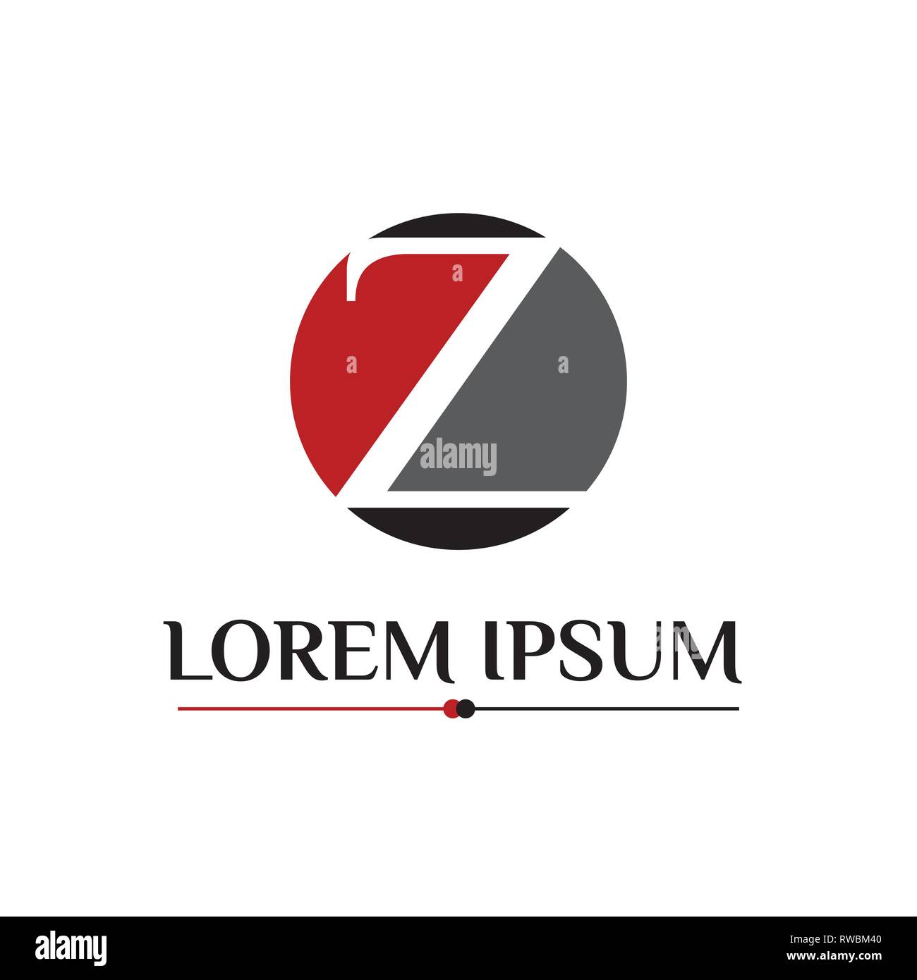 Z letter black and red vector logo design Stock Vector Image & Art - Alamy