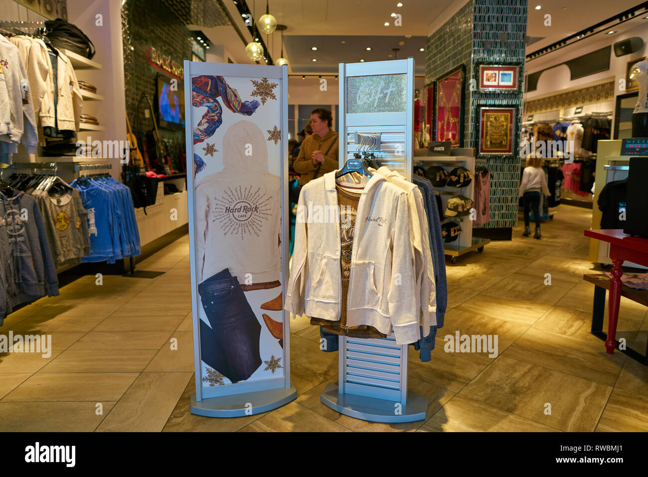 Inside interior hard rock store shopping hi-res stock photography and ...