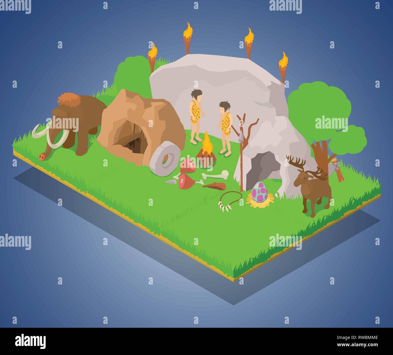 History age concept banner, isometric style Stock Vector Image & Art ...