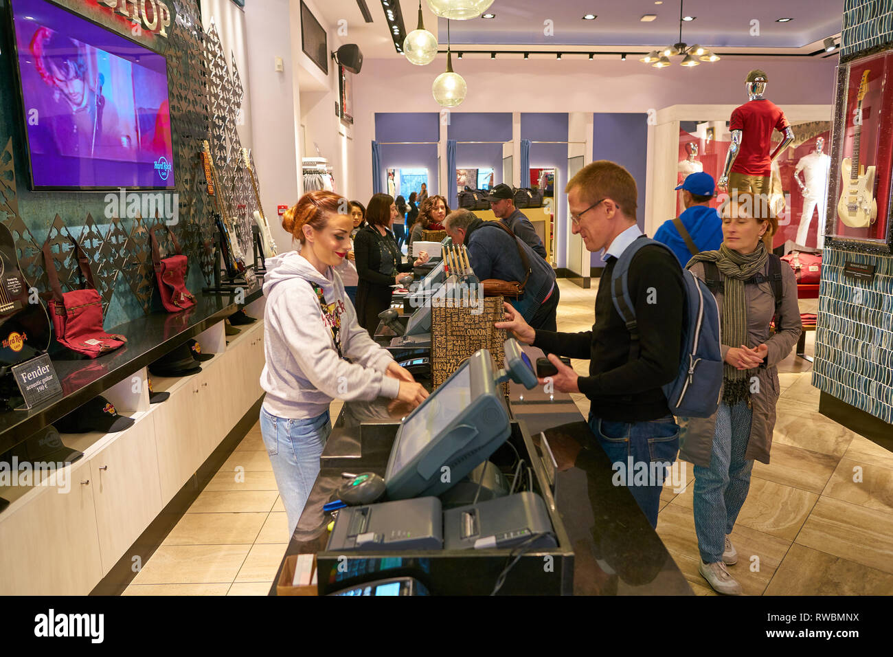 Inside interior hard rock store shopping hi-res stock photography and ...
