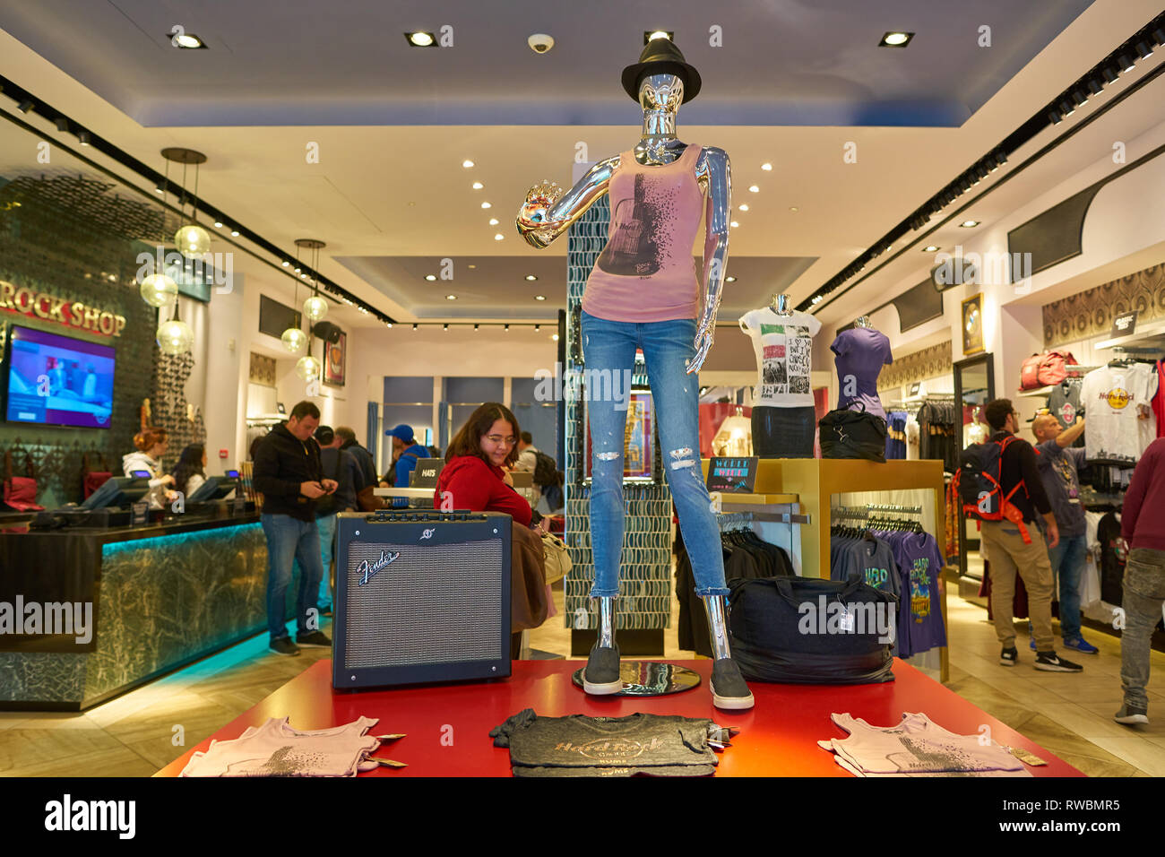 Inside interior hard rock store shopping hi-res stock photography and ...