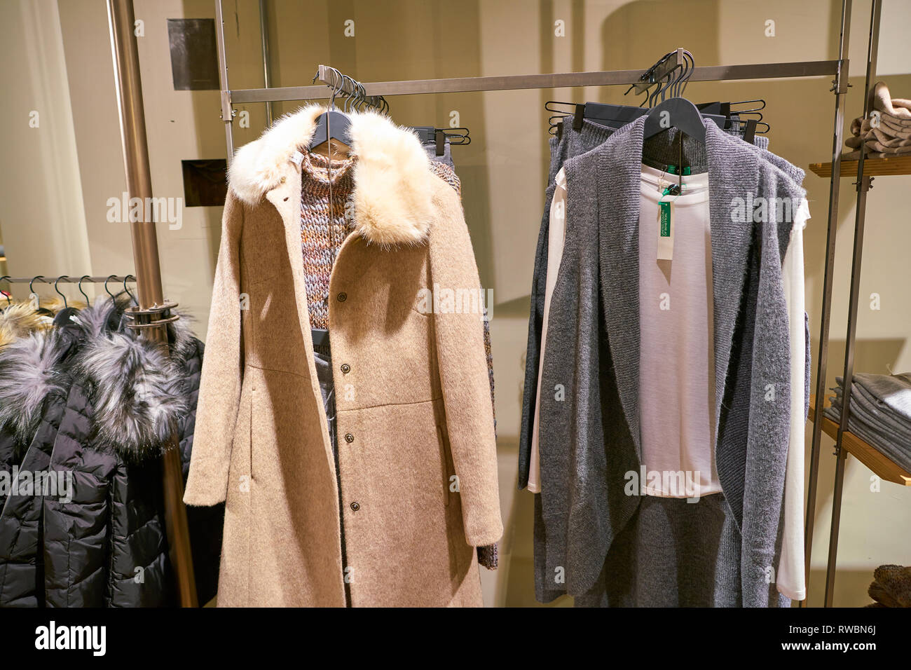 ROME, ITALY - CIRCA NOVEMBER, 2017: interior shot of United Colors of ...