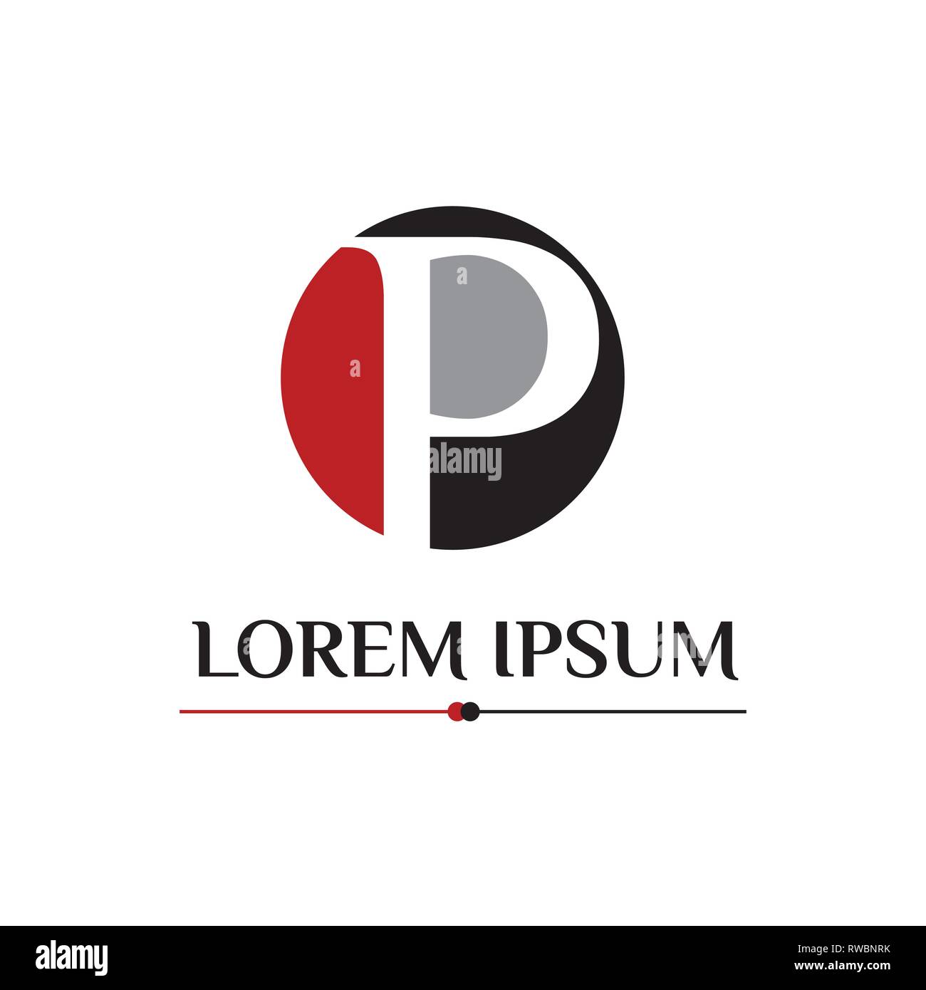 P business logo Stock Vector Images - Alamy