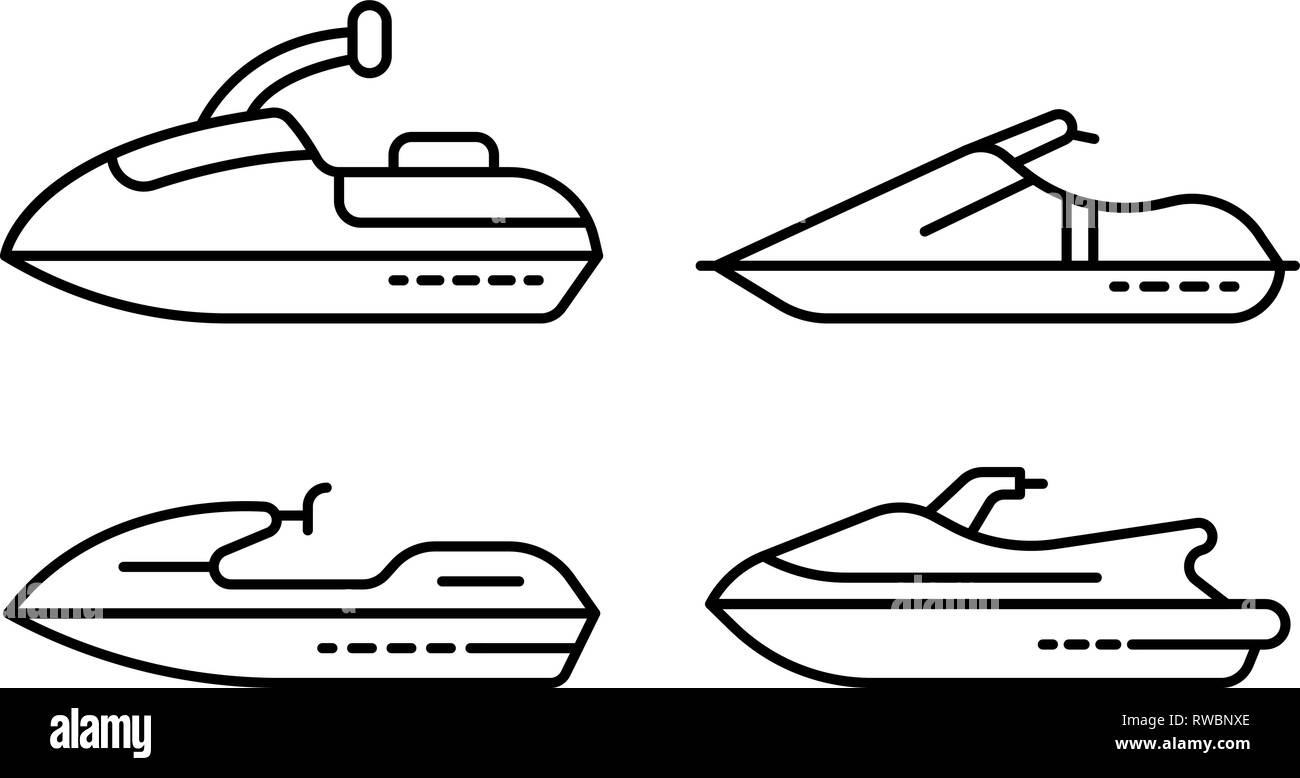 Man boat motor outline Stock Vector Images - Alamy
