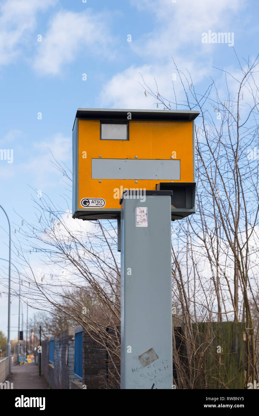 Gatso roadside speed camera Stock Photo - Alamy