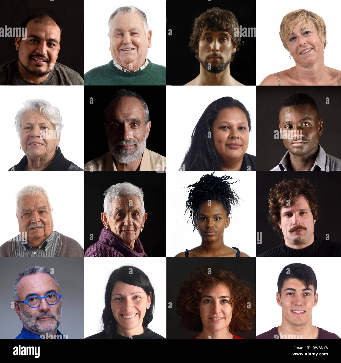 Mosaic human face people hi-res stock photography and images - Alamy