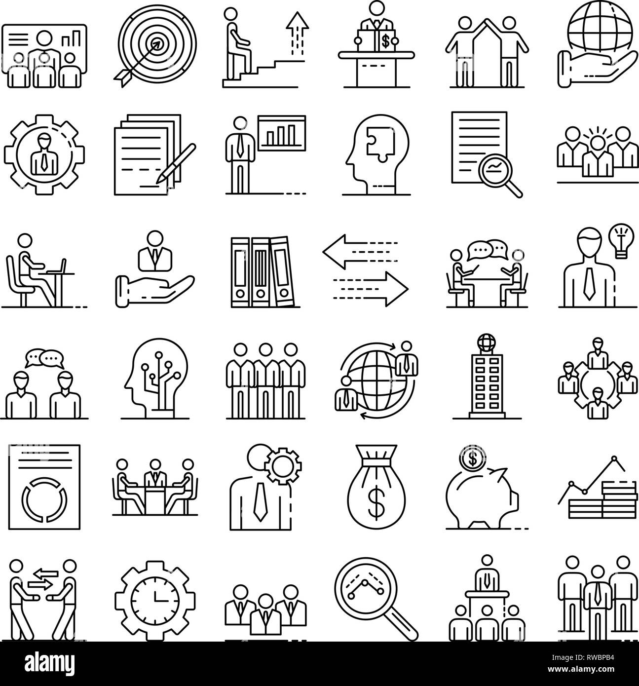 Corporate governance icons set, outline style Stock Vector Image & Art - Alamy