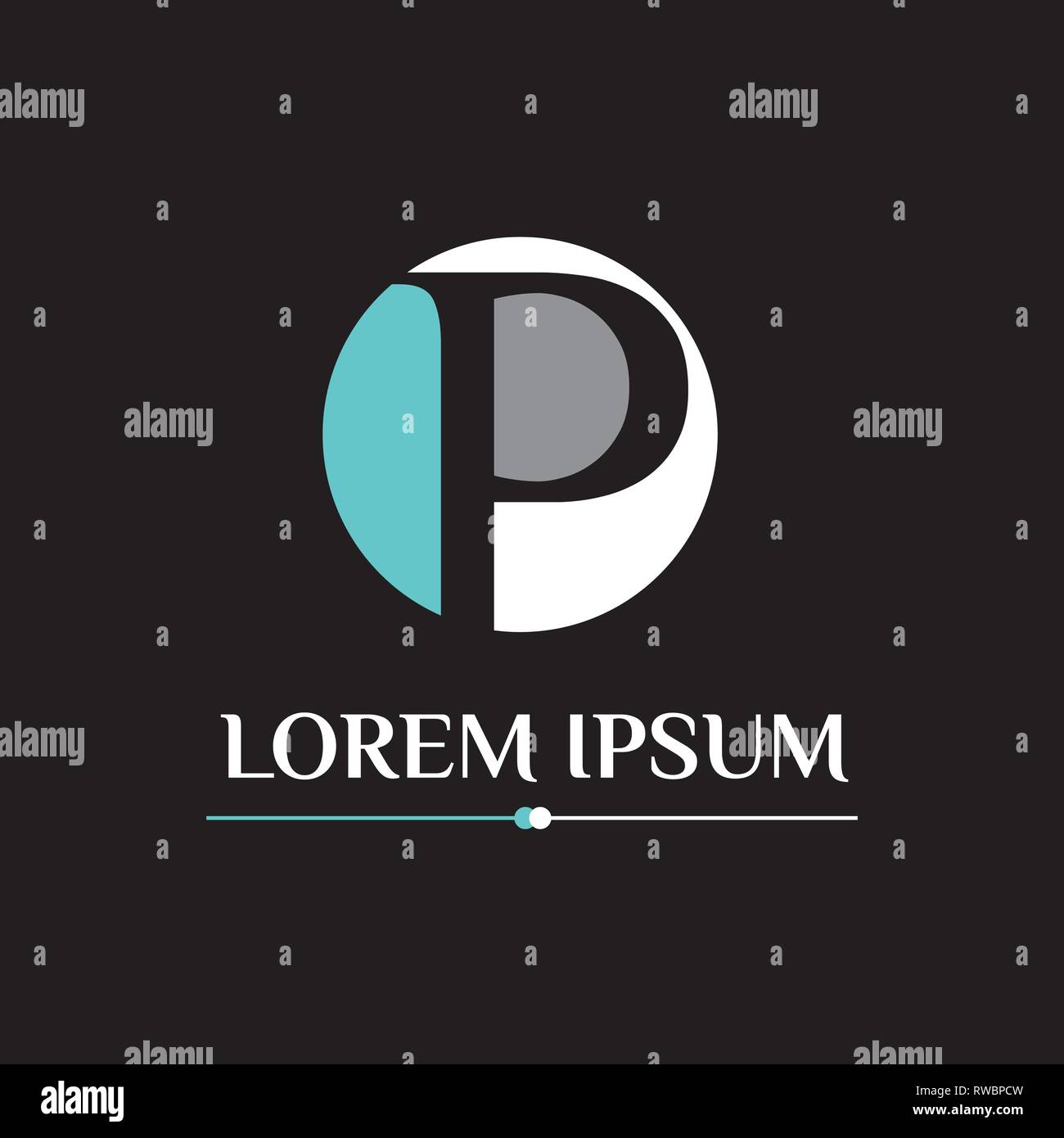 Letter P business logo. Vector Stock Vector Image & Art - Alamy