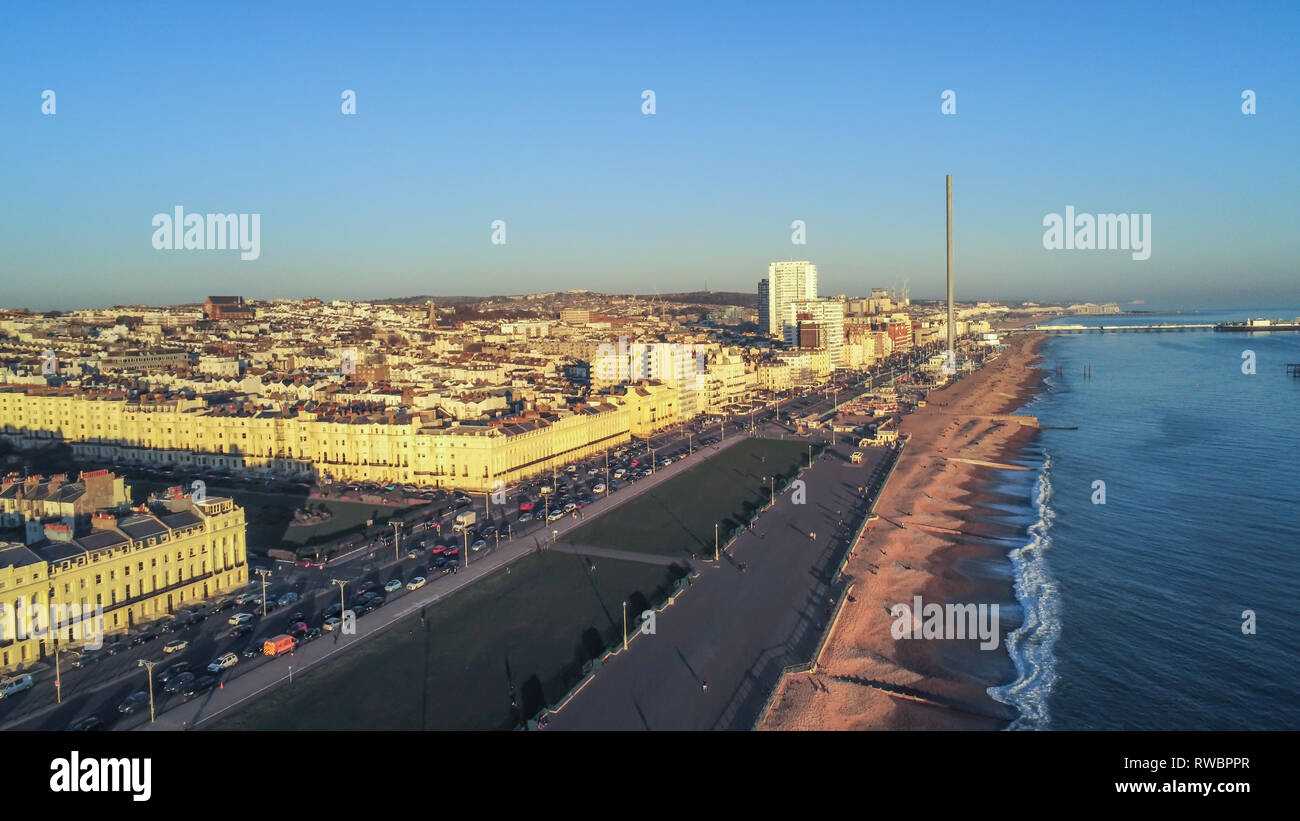 The beautiful seafront walk at Brighton England Stock Photo - Alamy
