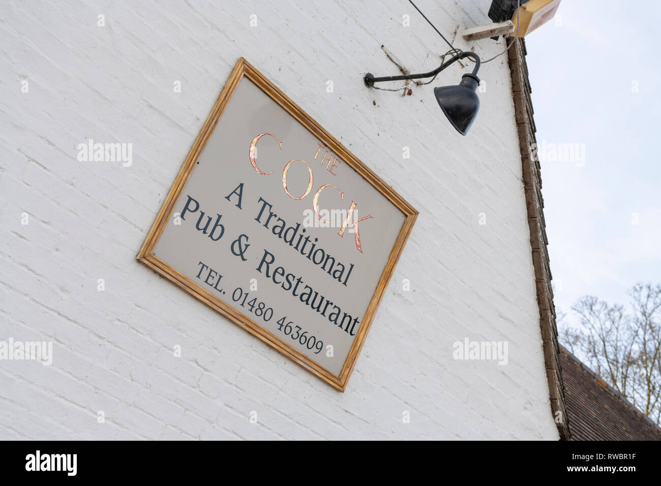 The Cock pub at Hemingford Grey Cambridgeshire UK Stock Photo - Alamy