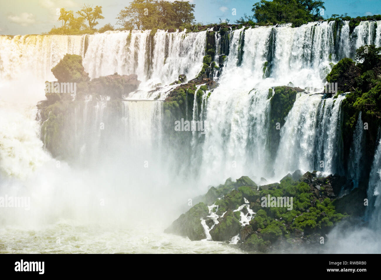The Amazing waterfalls of Iguazu in Brazil Stock Photo - Alamy