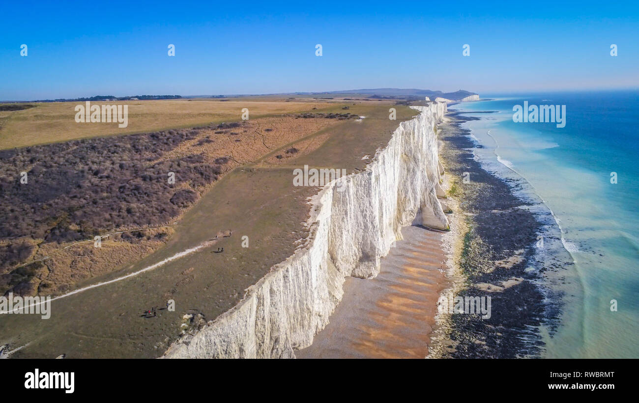 Cuckmere beach aerial hi-res stock photography and images - Alamy
