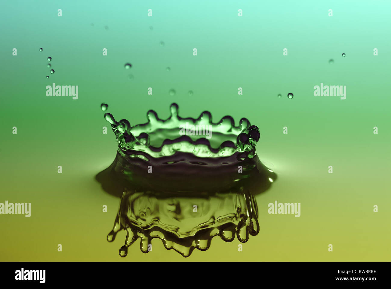 Water splash in shape of crown Stock Photo - Alamy
