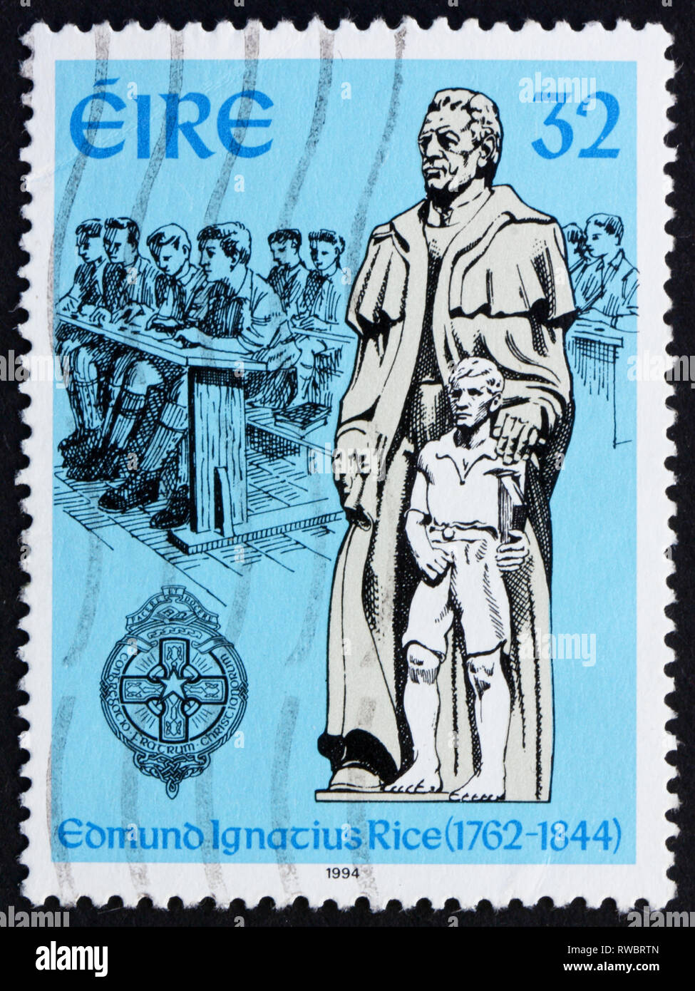 IRELAND - CIRCA 1994: a stamp printed in the Ireland shows Edmund ...