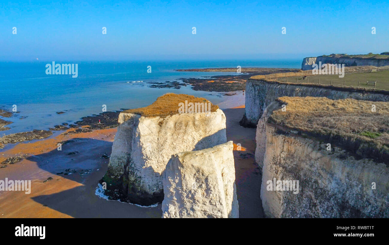 Aerial view over Botany Bay in Kent Stock Photo - Alamy