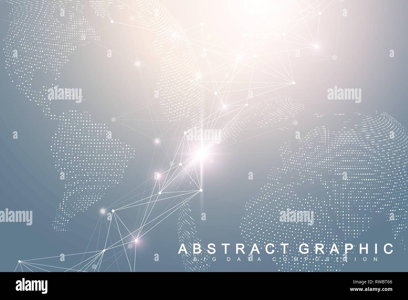 Big data visualization. Graphic abstract background communication ...