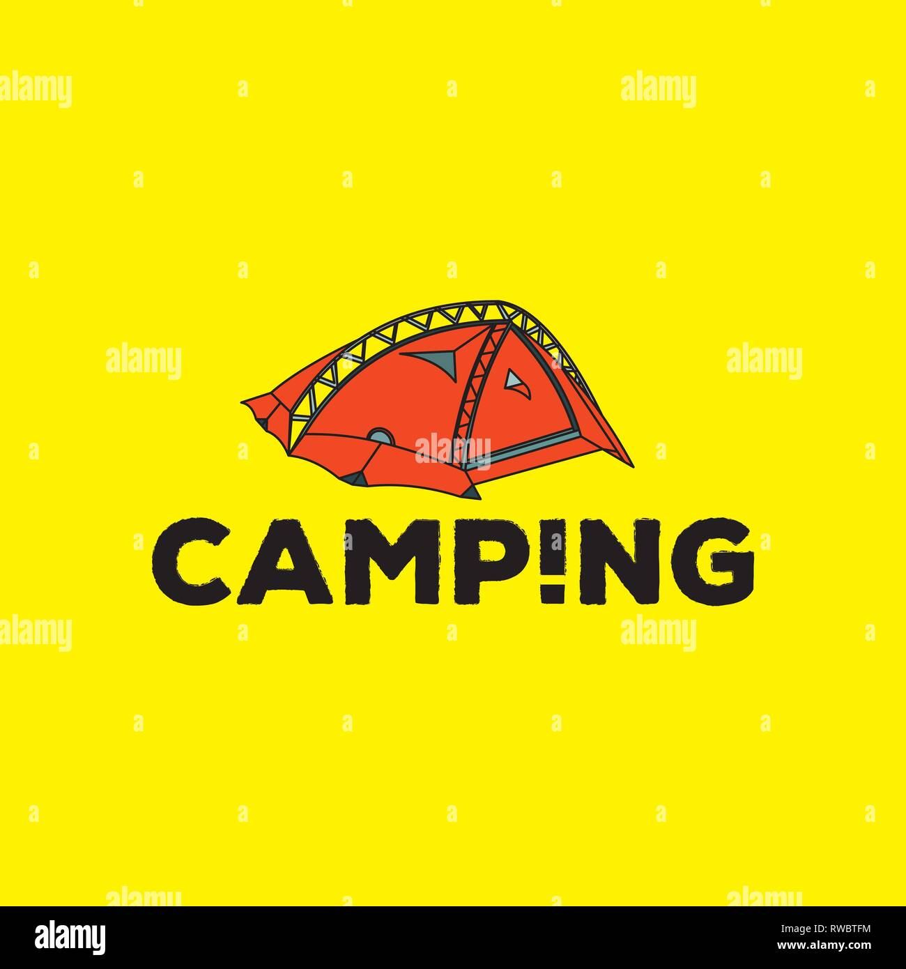 Camping vector logo. Outdoors emblem. Tent icon Stock Vector Image ...