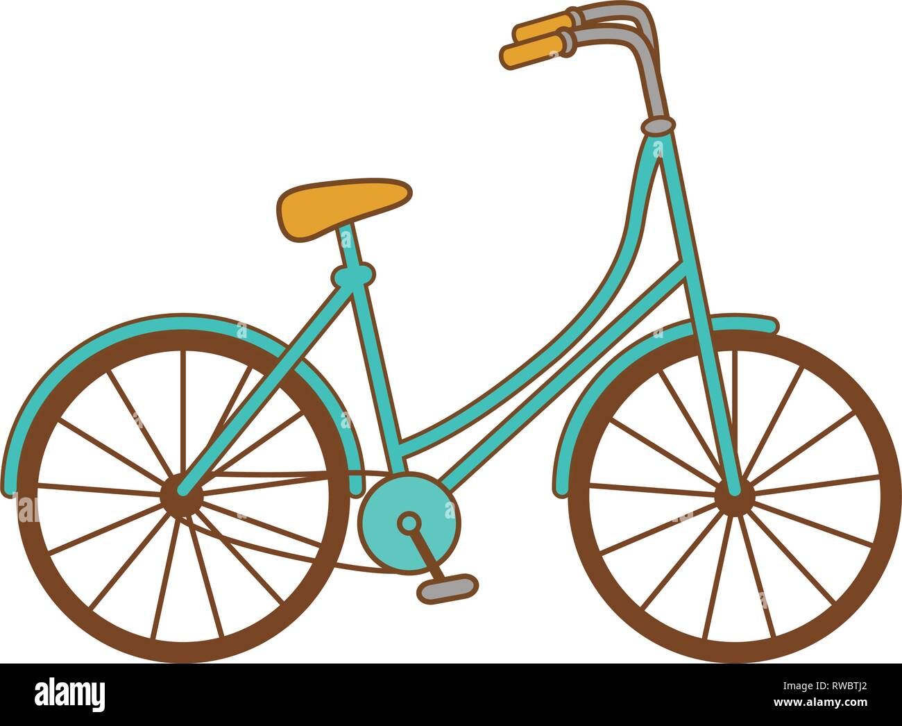 cute bicycle retro icon Stock Vector Image & Art - Alamy