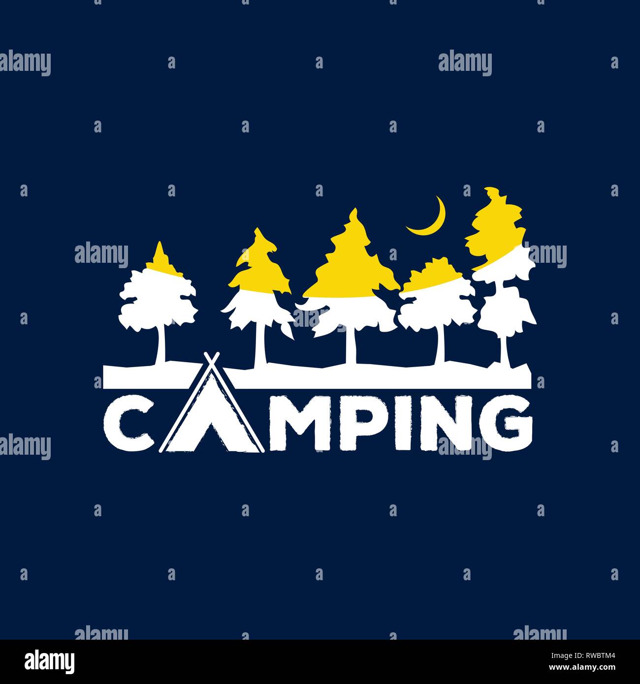 Camping vector logo. Outdoors emblem. Tent icon Stock Vector Image ...