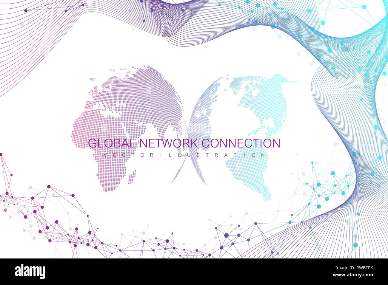 Big data visualization. Graphic abstract background communication ...